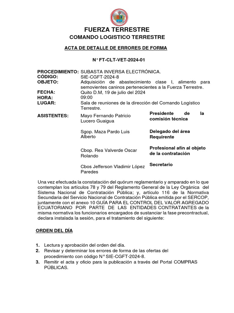 38 Acta de Convalidacion de Errores Balanceado | PDF | Gobierno
