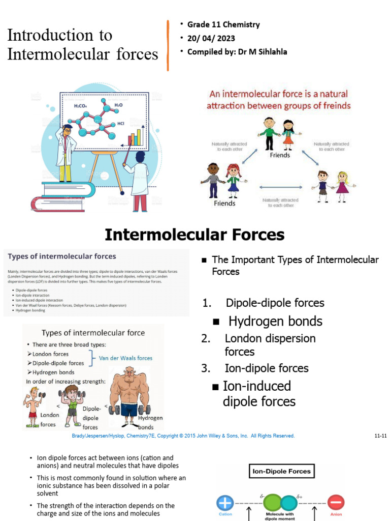 Intermolecular Forces 1st Session | PDF | Intermolecular Force ...