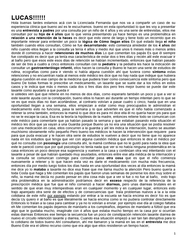 Lucas | PDF | Diarrea | Mente inconsciente