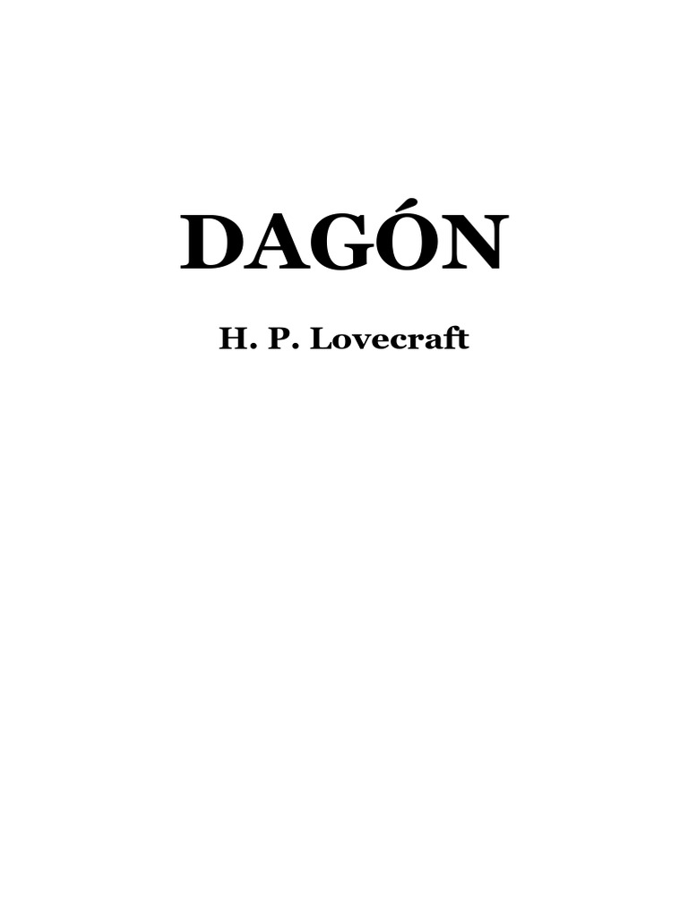 H. P. Lovecraft - Dagón | PDF | Luna | Ciencias de la Tierra