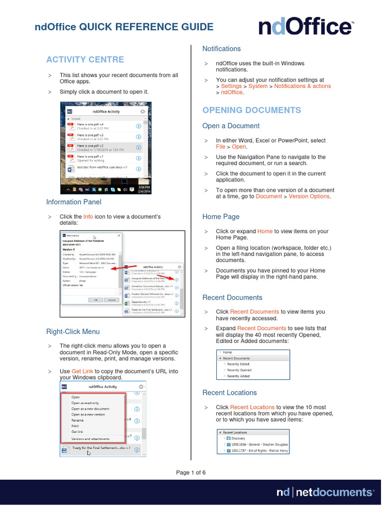 Ndoffice Quick Reference Guide | PDF | Microsoft Word | Microsoft Excel