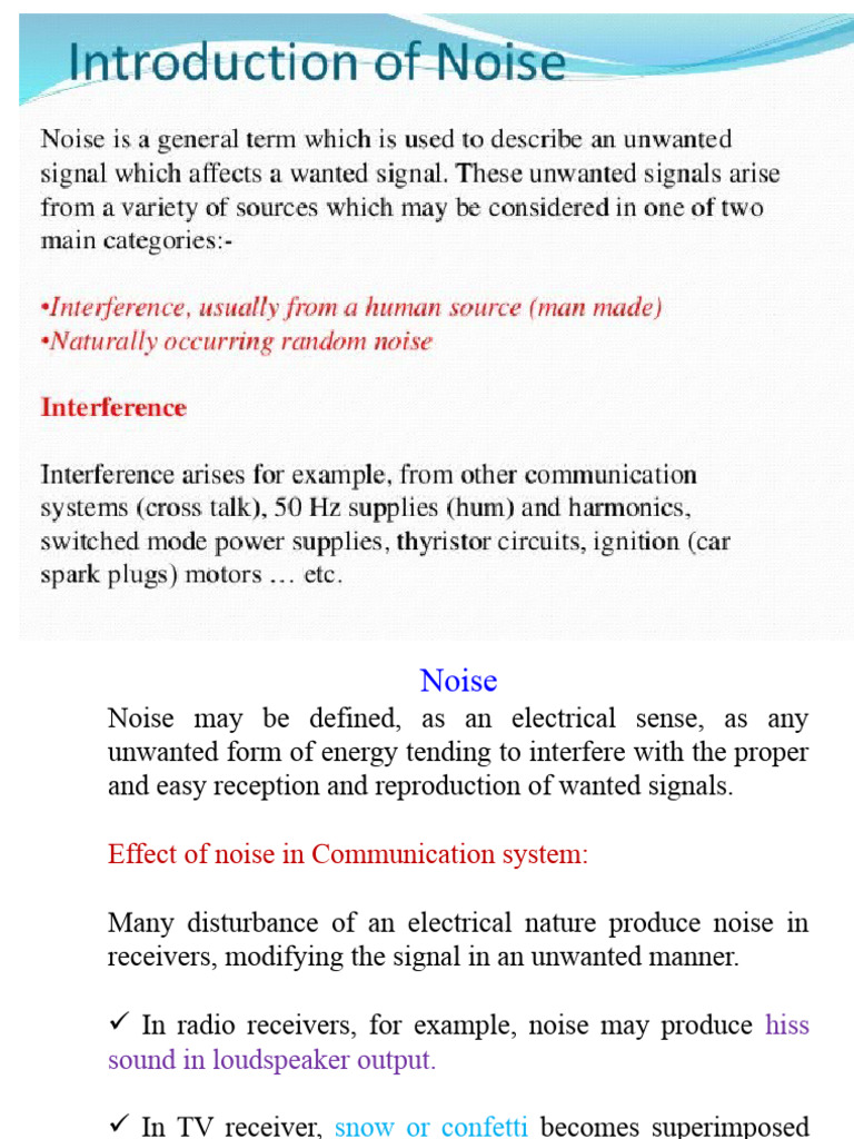 Class 6 Noise | PDF | Amplifier | Electromagnetism