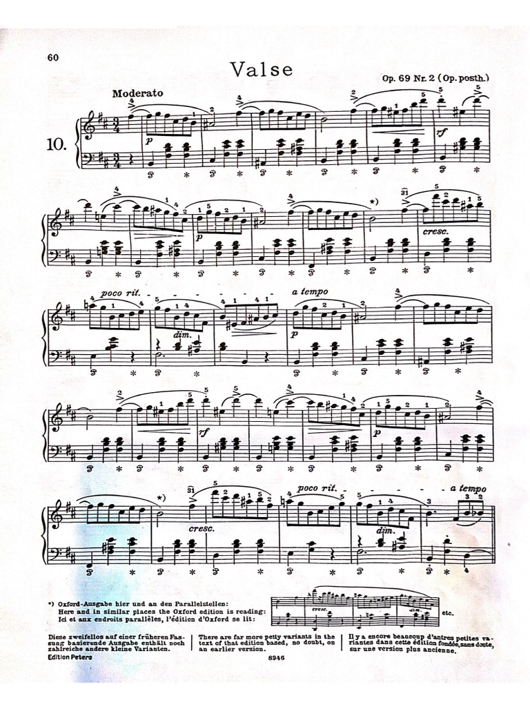 Chopin Waltz H Moll Op.69 No.2 | PDF