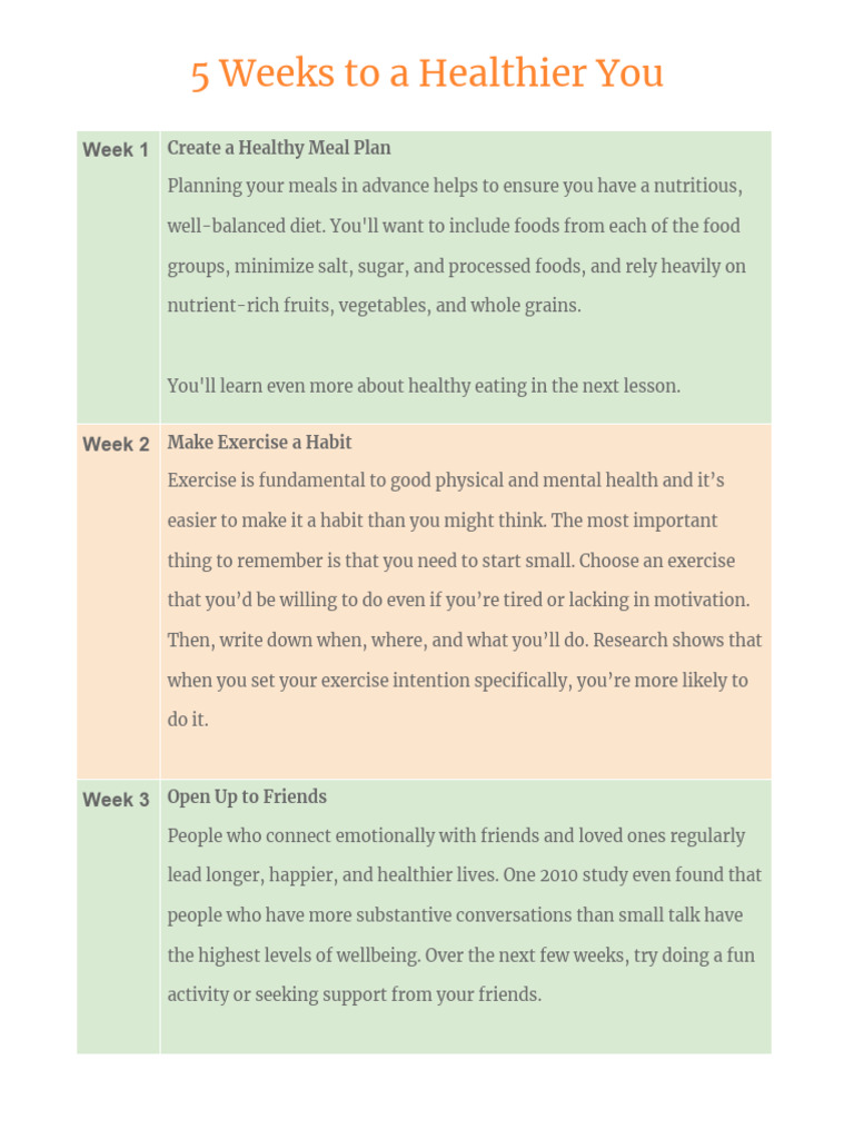 Wellness Plan | PDF | Career & Growth