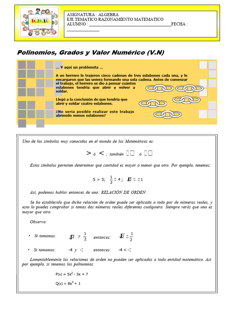 N5 Polinomios | PDF | Matemáticas | Álgebra abstracta