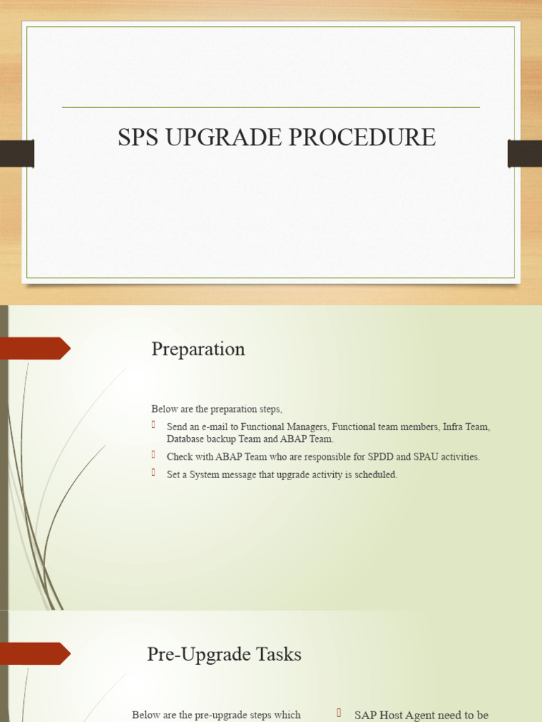 Sps Upgrade Procedure | PDF | Databases | Backup