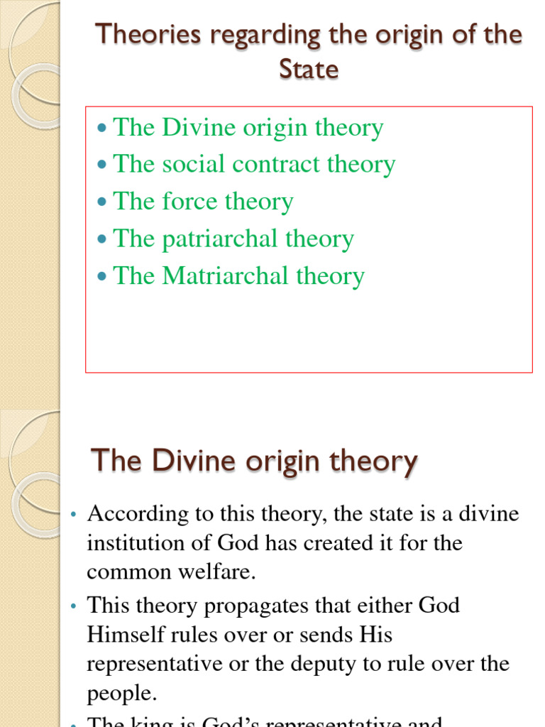 Origins of State: Key Theories | PDF | John Locke