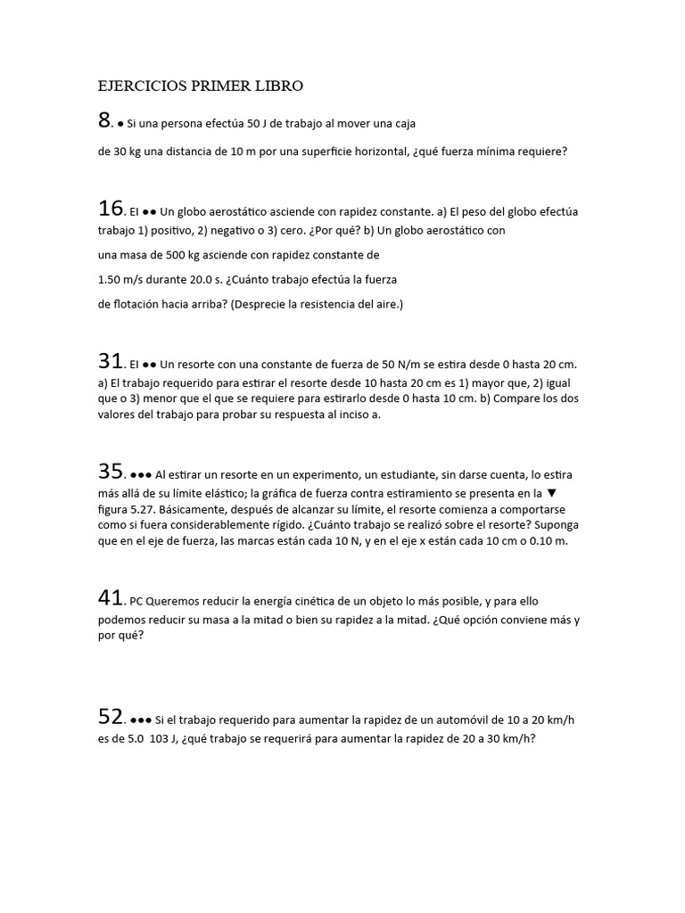 Ejercicios Primer Libro | PDF