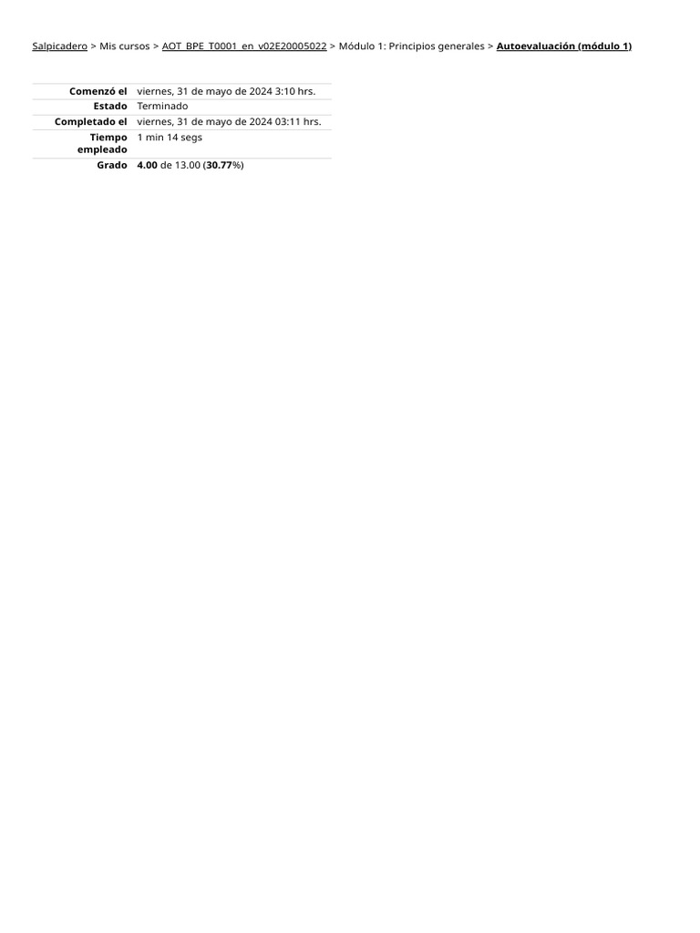 Autoevaluación (Módulo 1) - Repaso | PDF | Hueso | Deformación (ingeniería)