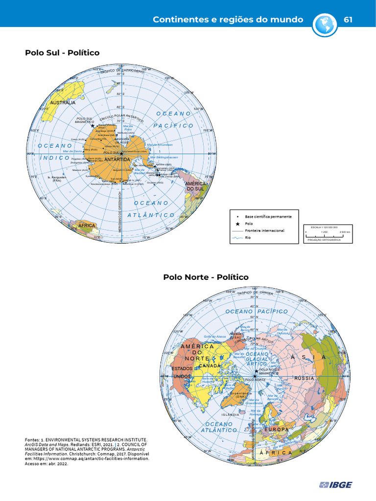Continentes e Regiões do Mundo | PDF | Polo Sul | Geodésia