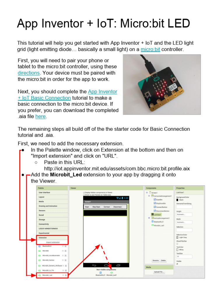 MIT App Inventor Microbit LED | PDF | Mobile App | Operating System Families