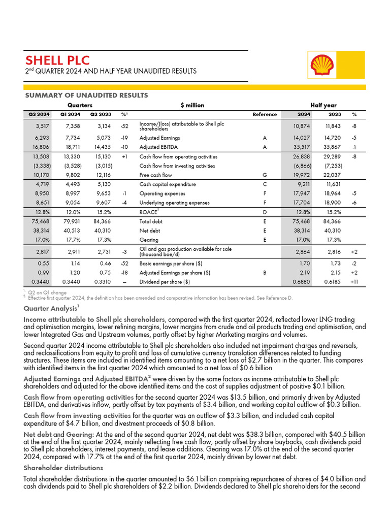 Shell Re | PDF | Dividend | Derivative (Finance)