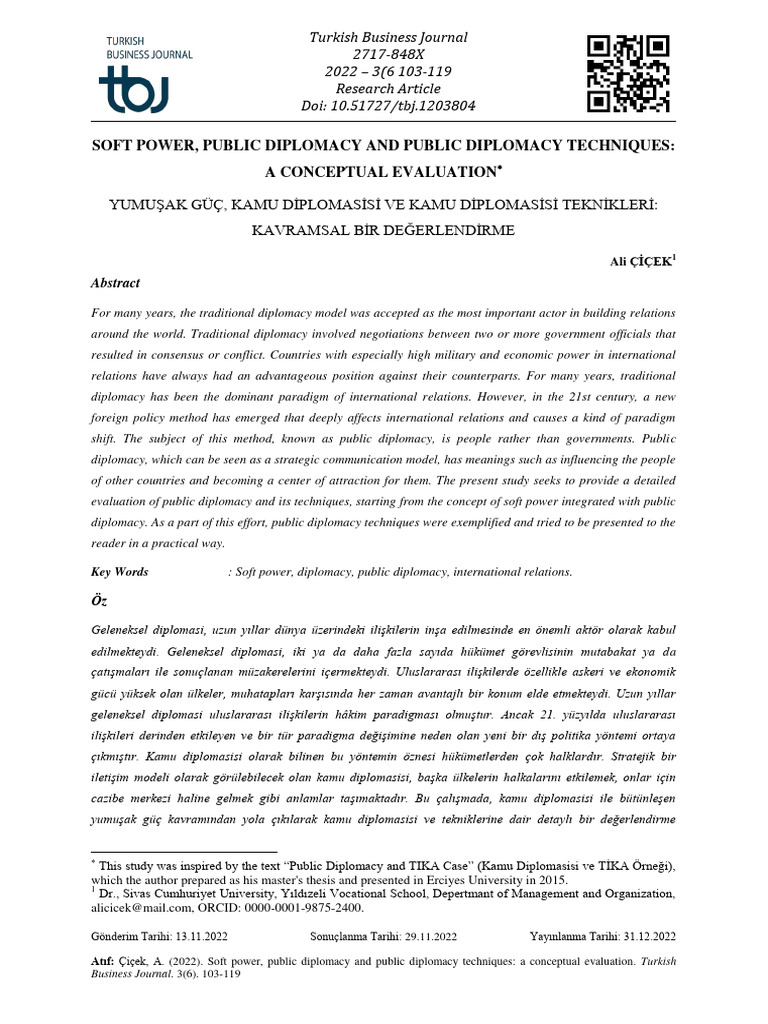 Soft Power and Public Diplomacy Analysis | PDF | Soft Power | Power ...