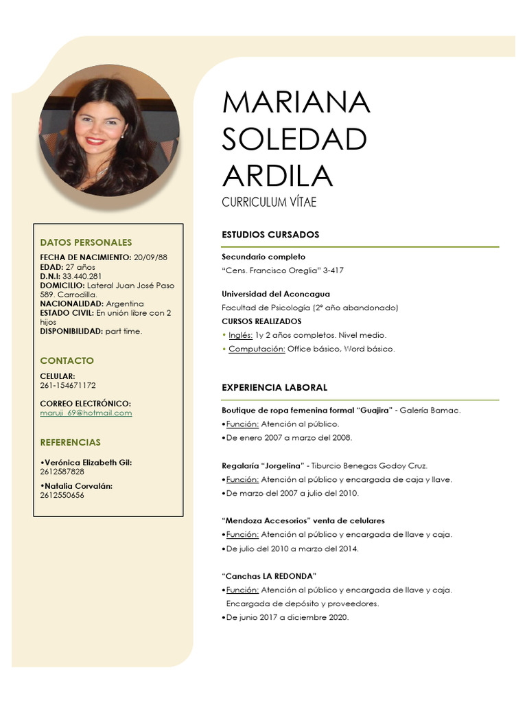 CV Mariana Ardila 2021 | PDF