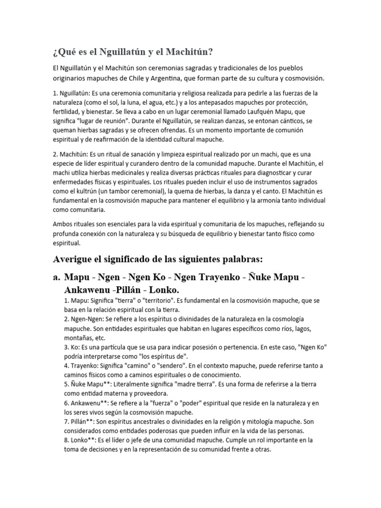 El Nguillatún y El Machitún | PDF | Rituales