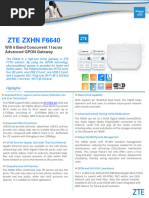 ZXHN F6201B V9.3 Datasheet | PDF | Wi Fi | I Pv6