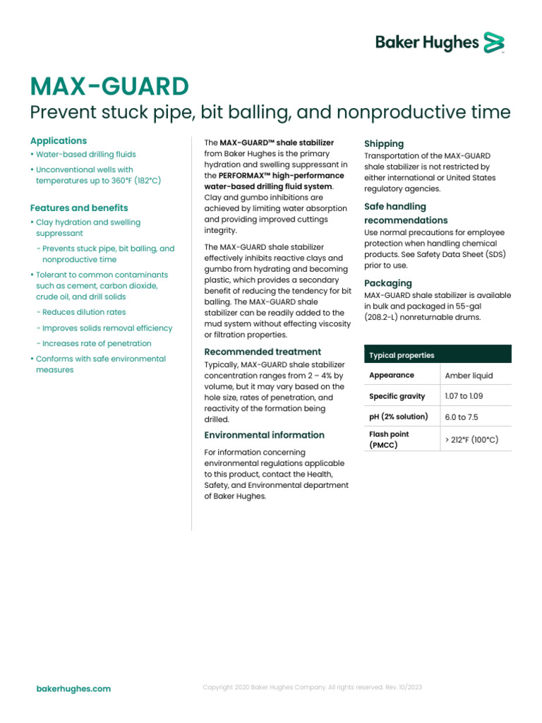 RB Max Guard Shale Stabilizer Pds | PDF | Shale | Materials