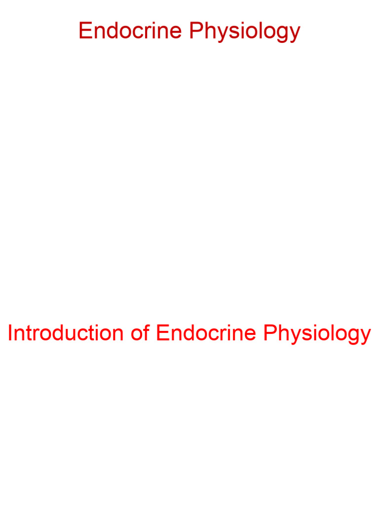 Introduction of Endocrine | PDF | Hormone | Endocrine System