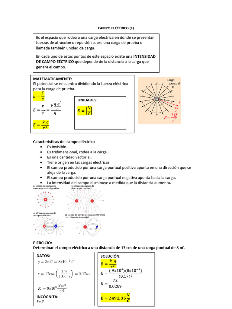 Campo Electrico | PDF