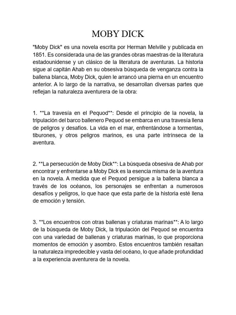 Moby Dick | PDF | Moby Dick | Capitán Acab
