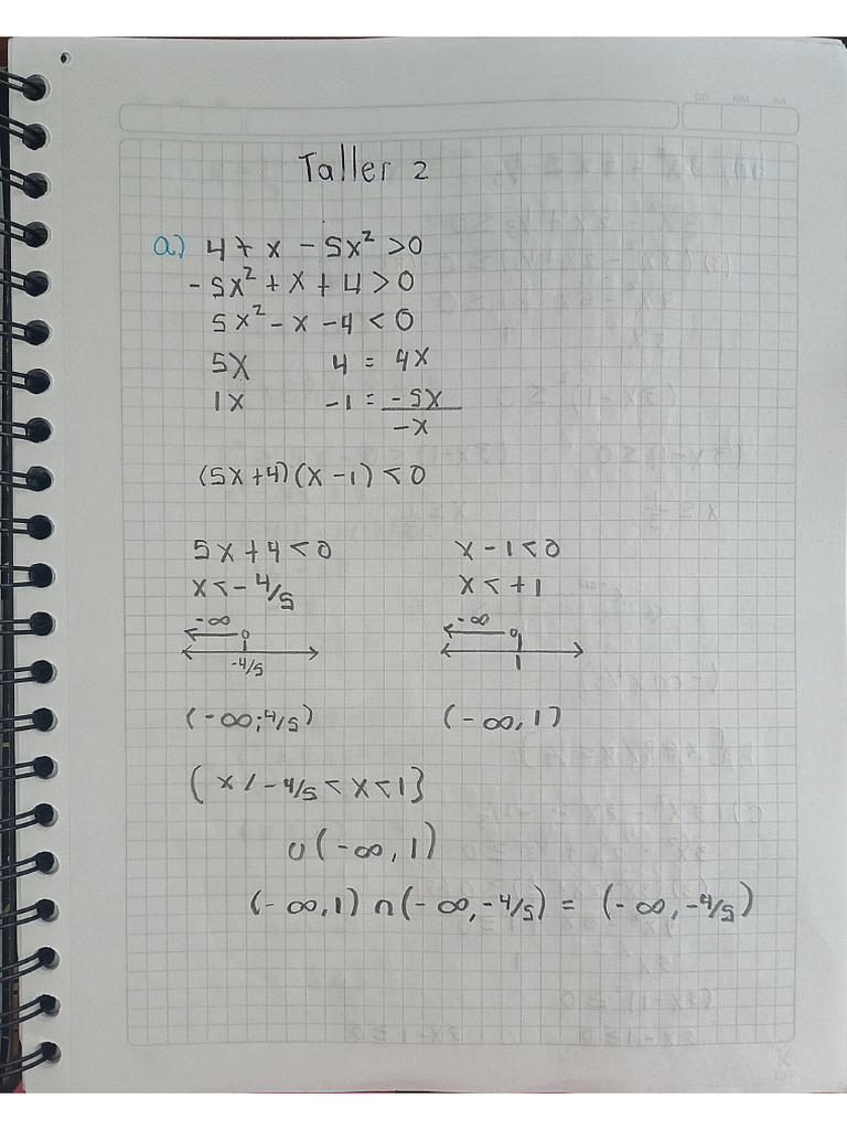 Taller 2 Matemã¡ticas | PDF