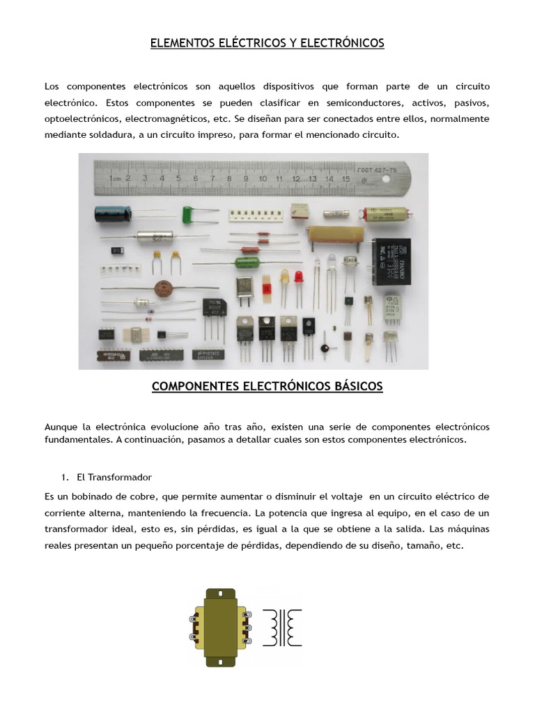 Elementos Eléctricos y Electrónicos Parte 1 | PDF