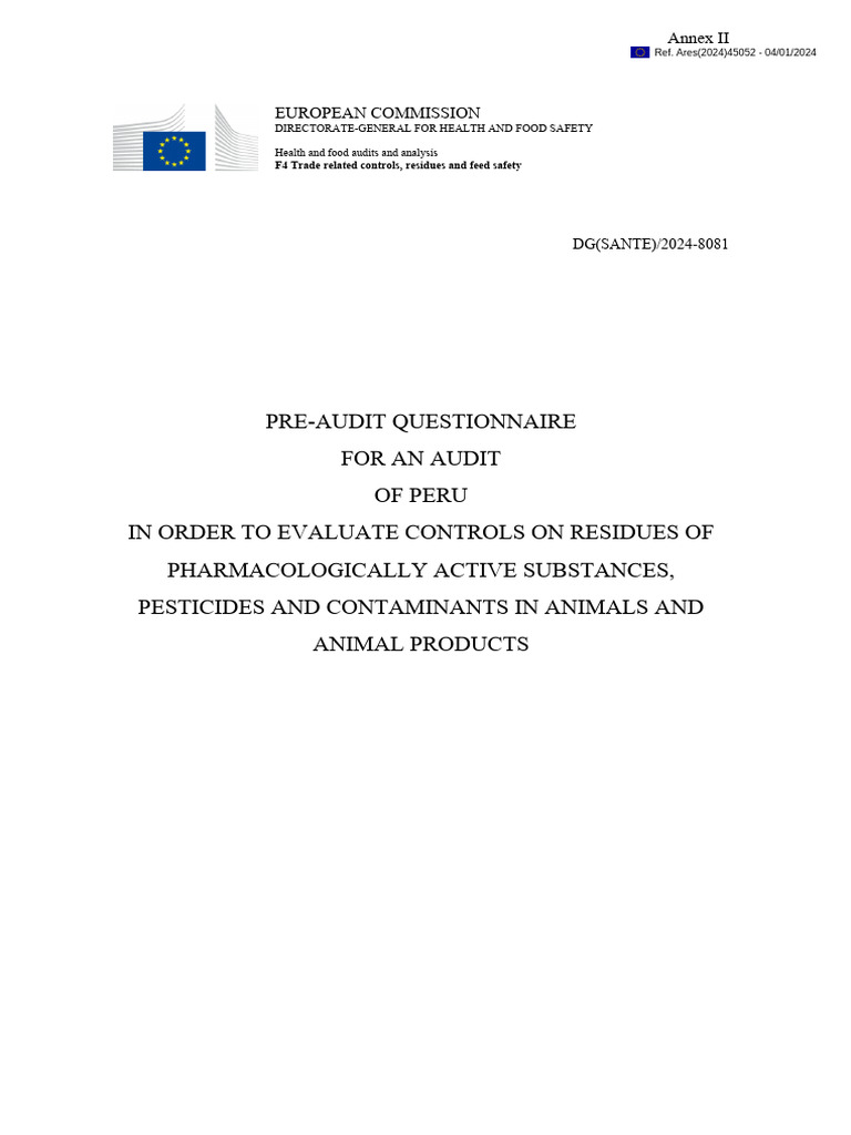 2024-01-04 (D) Ares (2024) 45052 Residues - Pre Audit Correspondence ...
