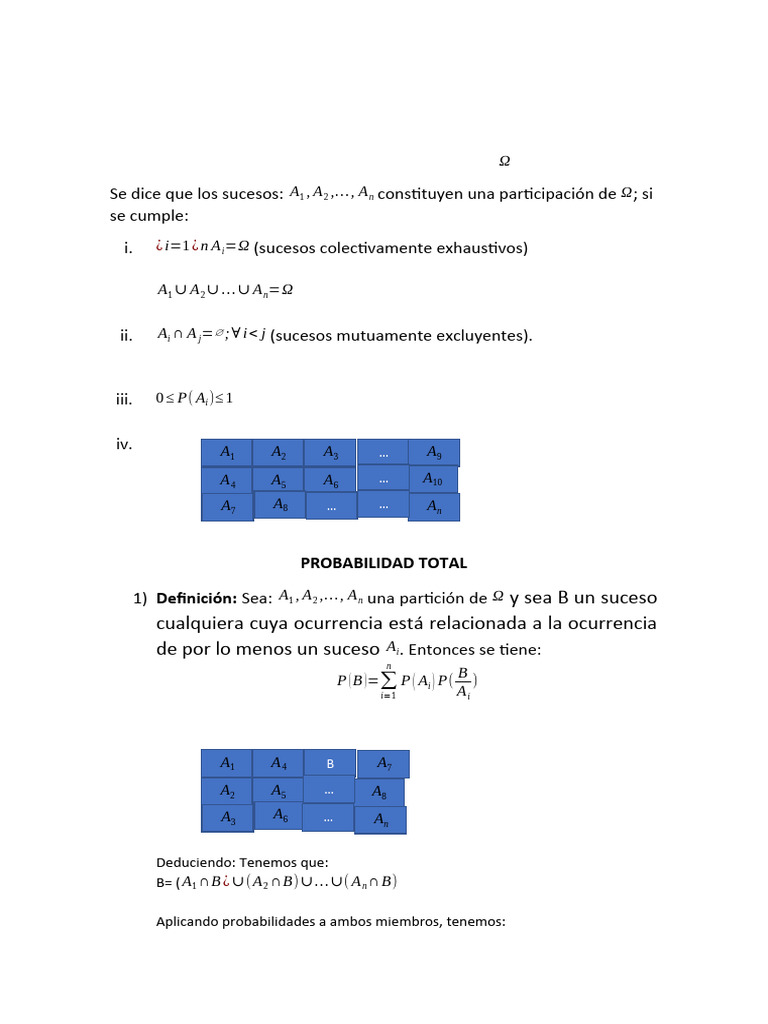 Tema #08 Teorema de La Probabilidad Total y Teorema de Bayes | PDF | Teoría de probabilidad ...