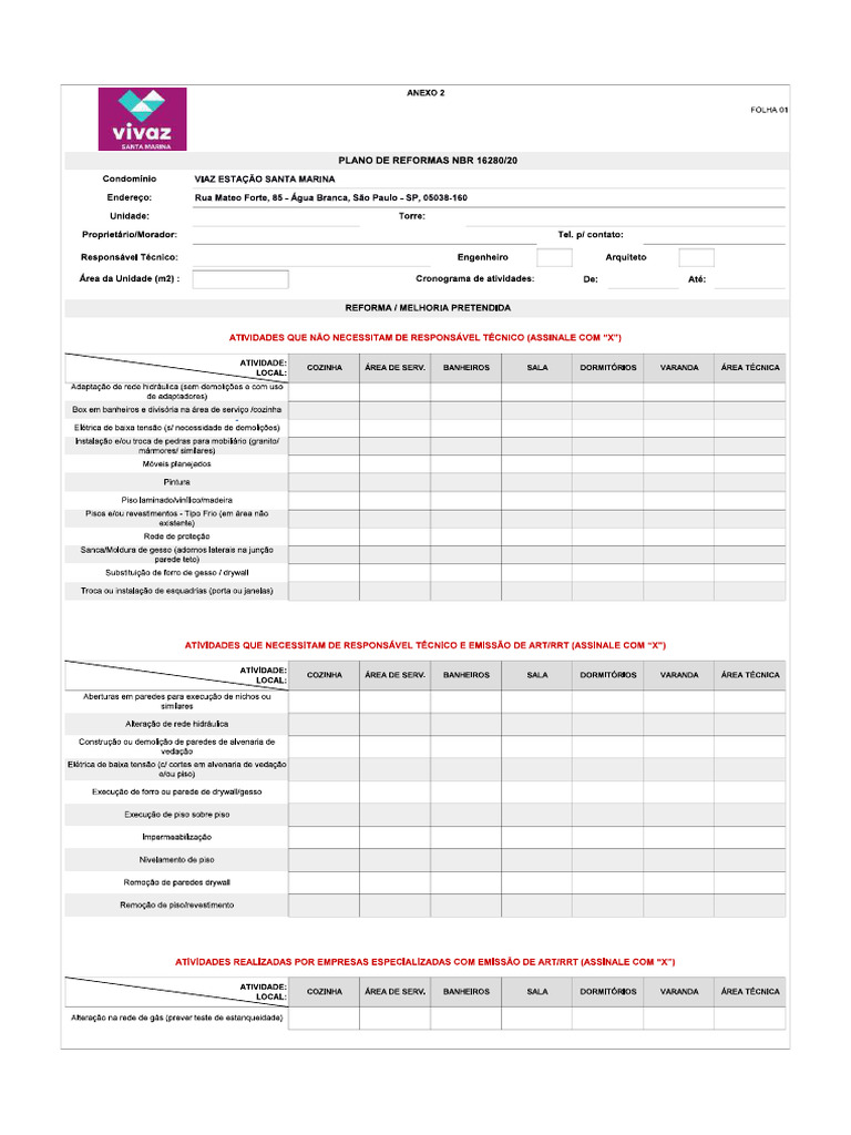 Plano de Reforma Modelo | PDF