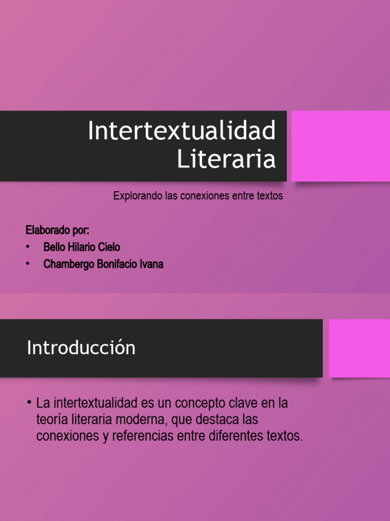 Intertextualidad Literaria | PDF | Intertextualidad
