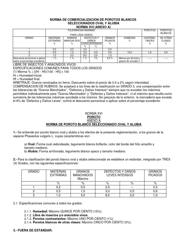 N16A PorotoBlancoSeleccionado | PDF | Phaseolus Vulgaris