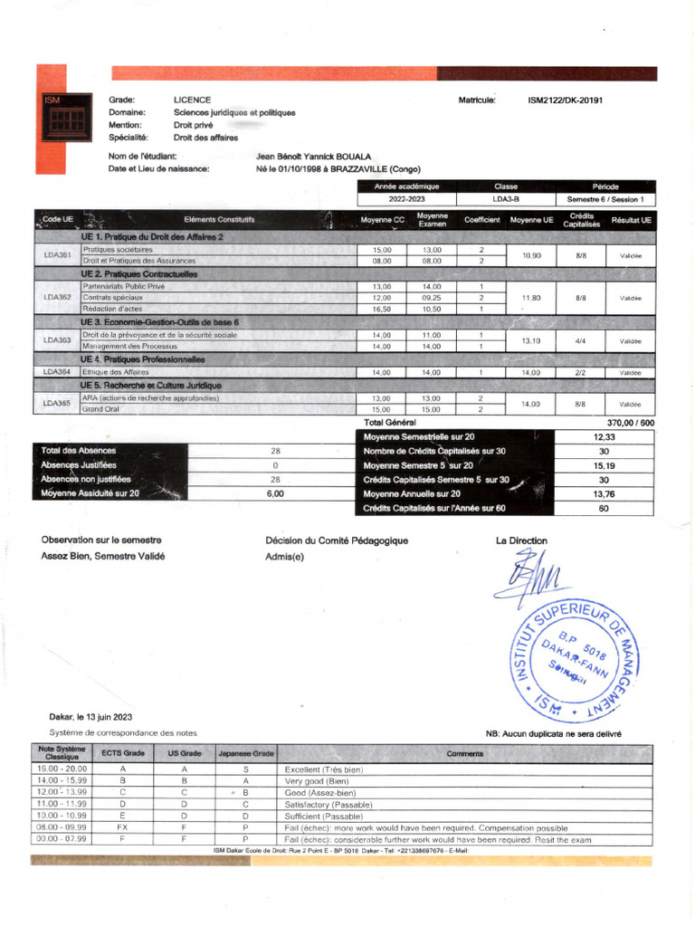 Semestre 6 Session 1 Pdf