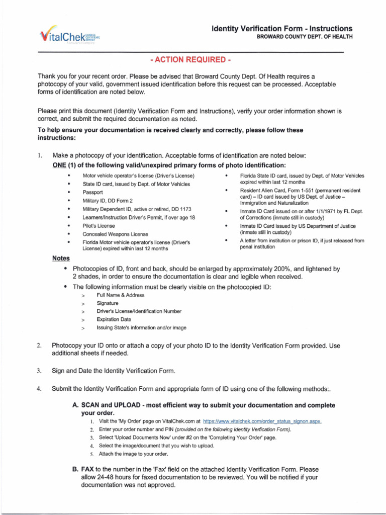 Vitalchek | PDF | Identity Document | Government And Personhood