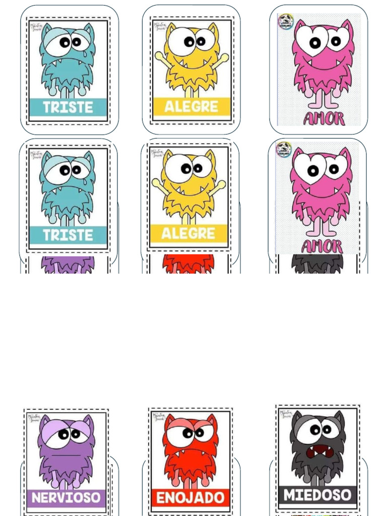 Tarjetas de Las Emociones | PDF