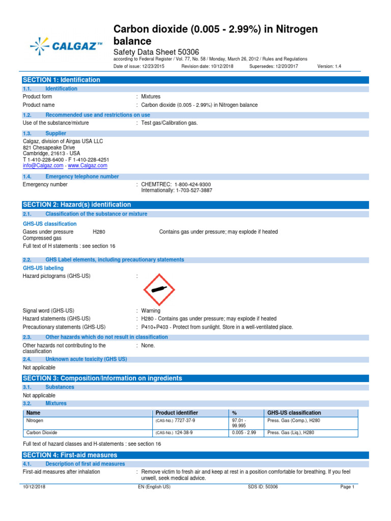 Dioxido de Carbono Co2 | PDF | Dangerous Goods | Firefighting