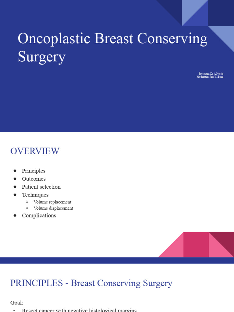 Oncoplastic Breast Conserving Surgery Guide | PDF | Breast Cancer | Mastectomy