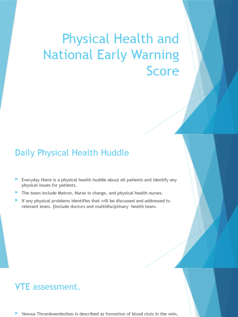 Physical Health and National Early Warning Score | PDF | Science ...