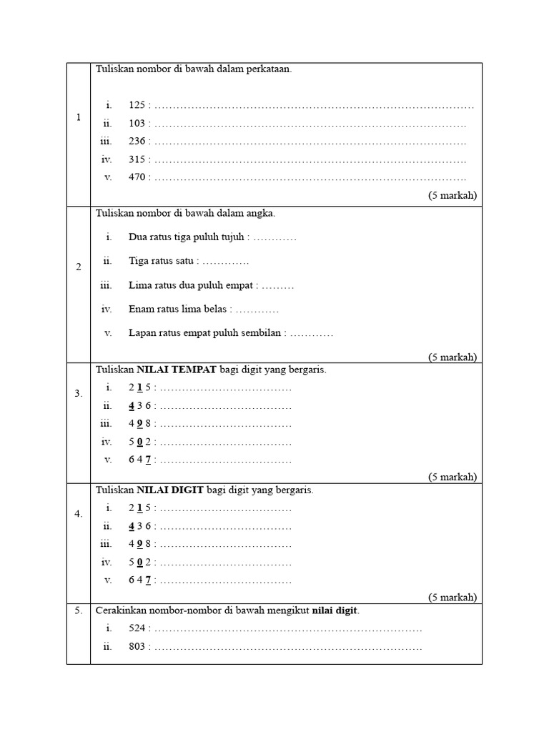 MATH T2 (Tengah Tahun) | PDF