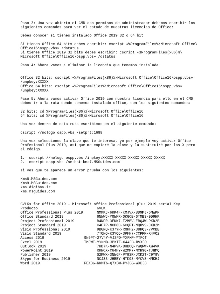 Activar Office 2019 | PDF