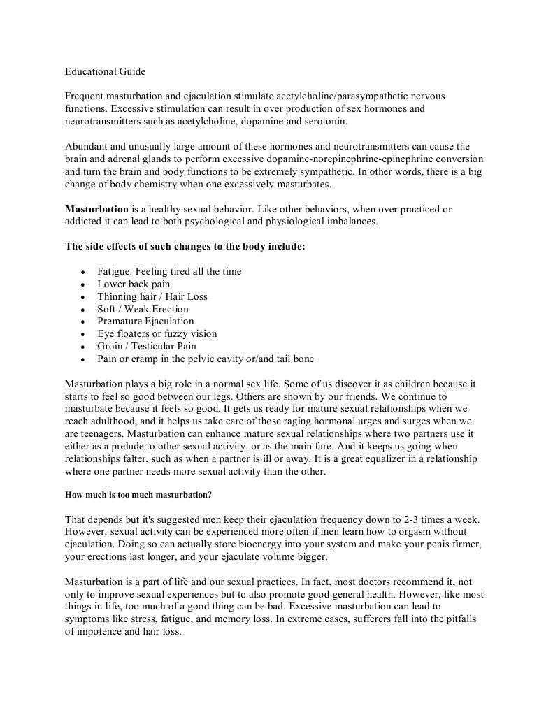 Educational Guide | PDF | Masturbation | Erectile Dysfunction