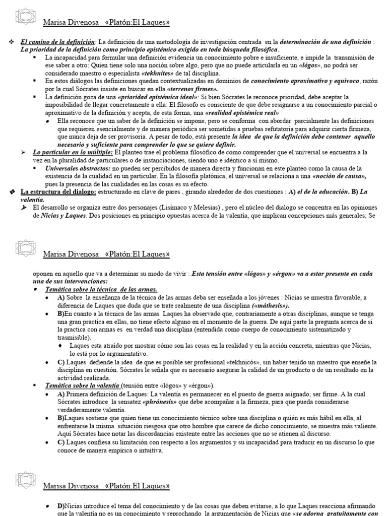 15-Divenosa - El Laques | PDF | Conocimiento | Platón
