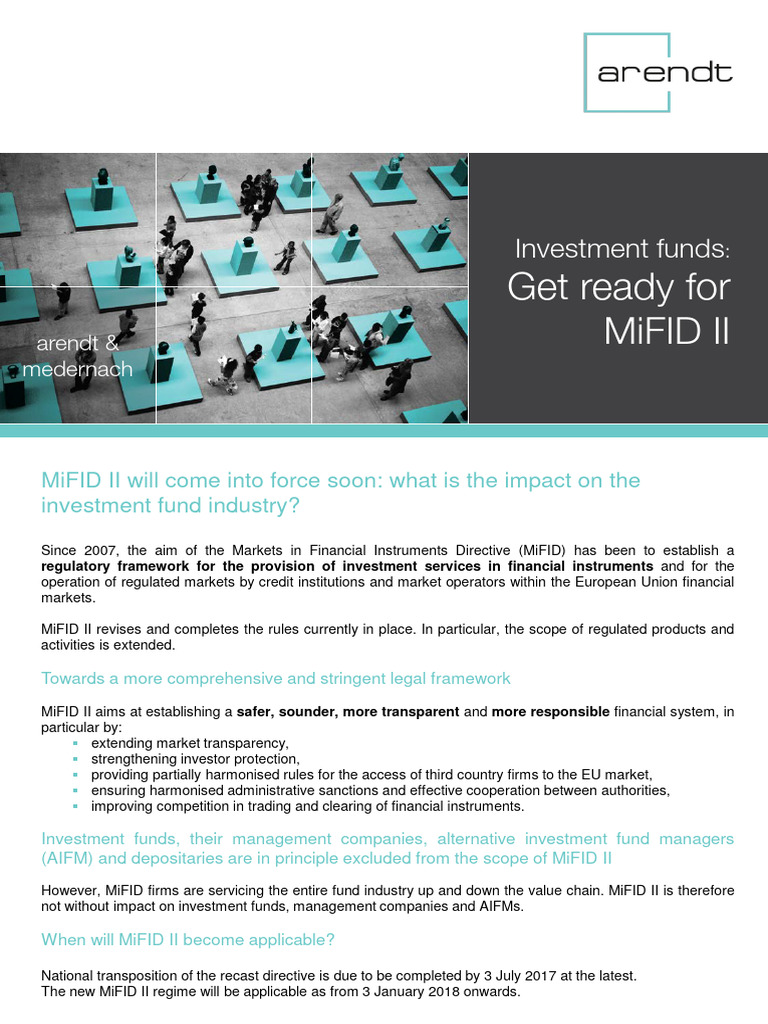 Brochure - Investment Funds - Get Ready For Mifid II | PDF | Business ...