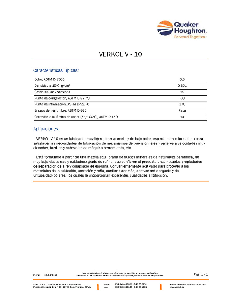 Verkol V10 | PDF