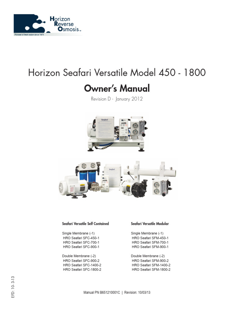 B651210001C SeafariV Manual Original | PDF | Membrane | Boundary Layer