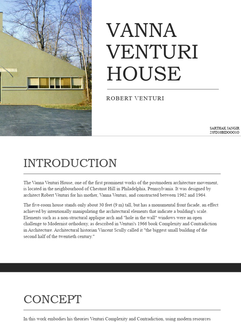 Vanna Venturi | PDF | Architectural Design | Architecture