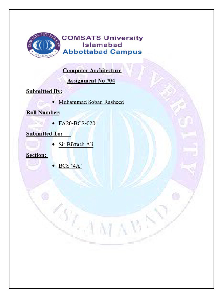 Computer Architecture 4 | PDF | Central Processing Unit | Parallel ...