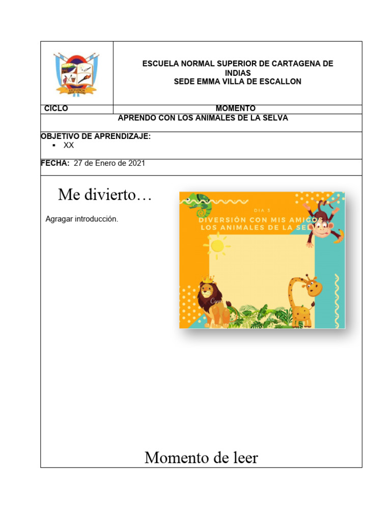 3 - Animales de La Selva | PDF