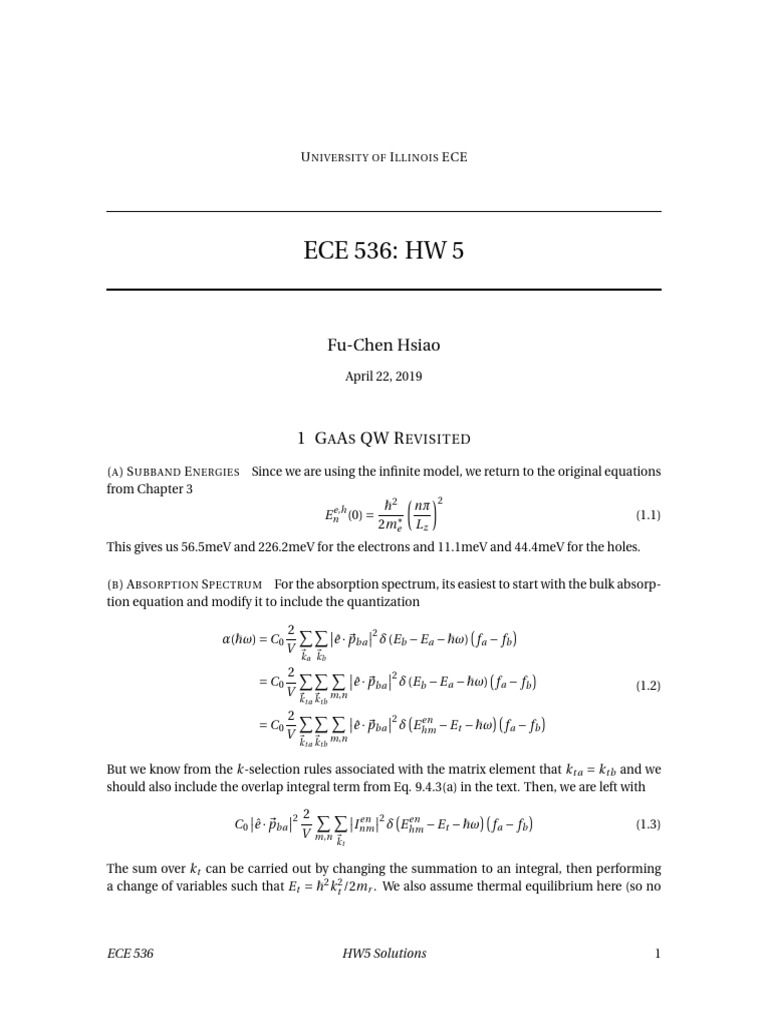 HW5 Sol | PDF | Physical Sciences | Theoretical Physics