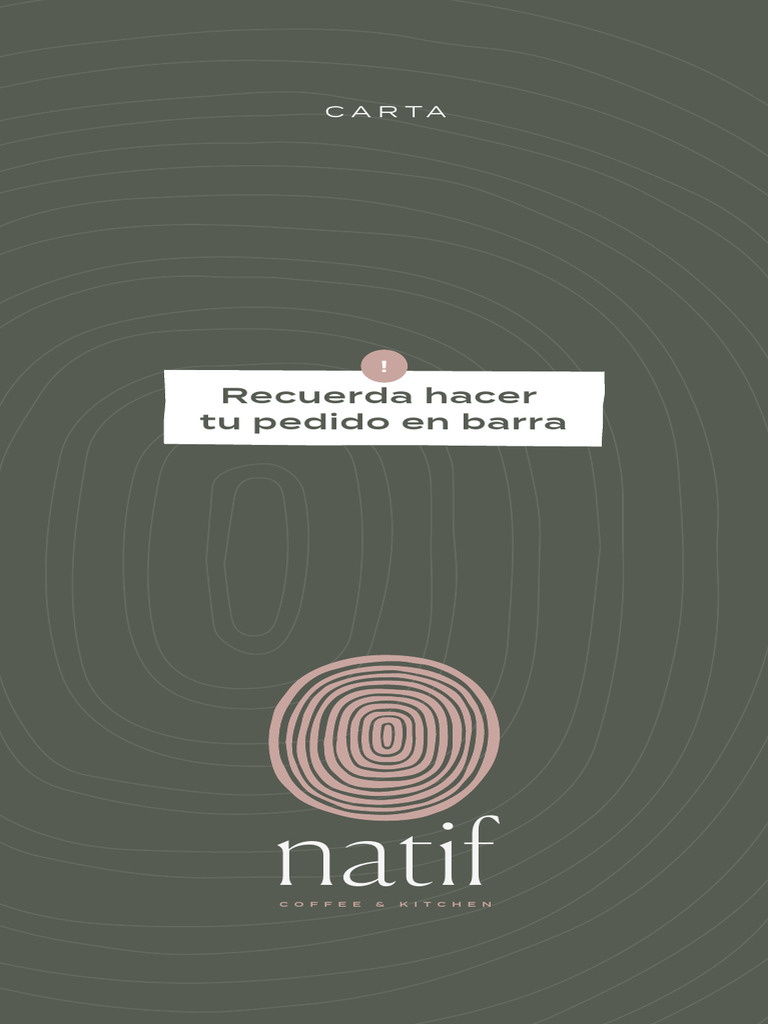 Menú Natif Coffee & Kitchen | PDF | Panes | Alimentos