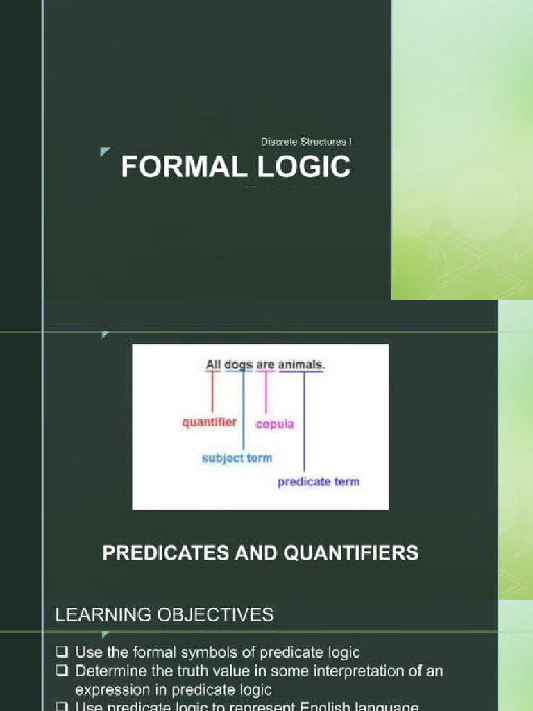 Logic Predicates-and-Quantifiers Lec-3 034342 | PDF